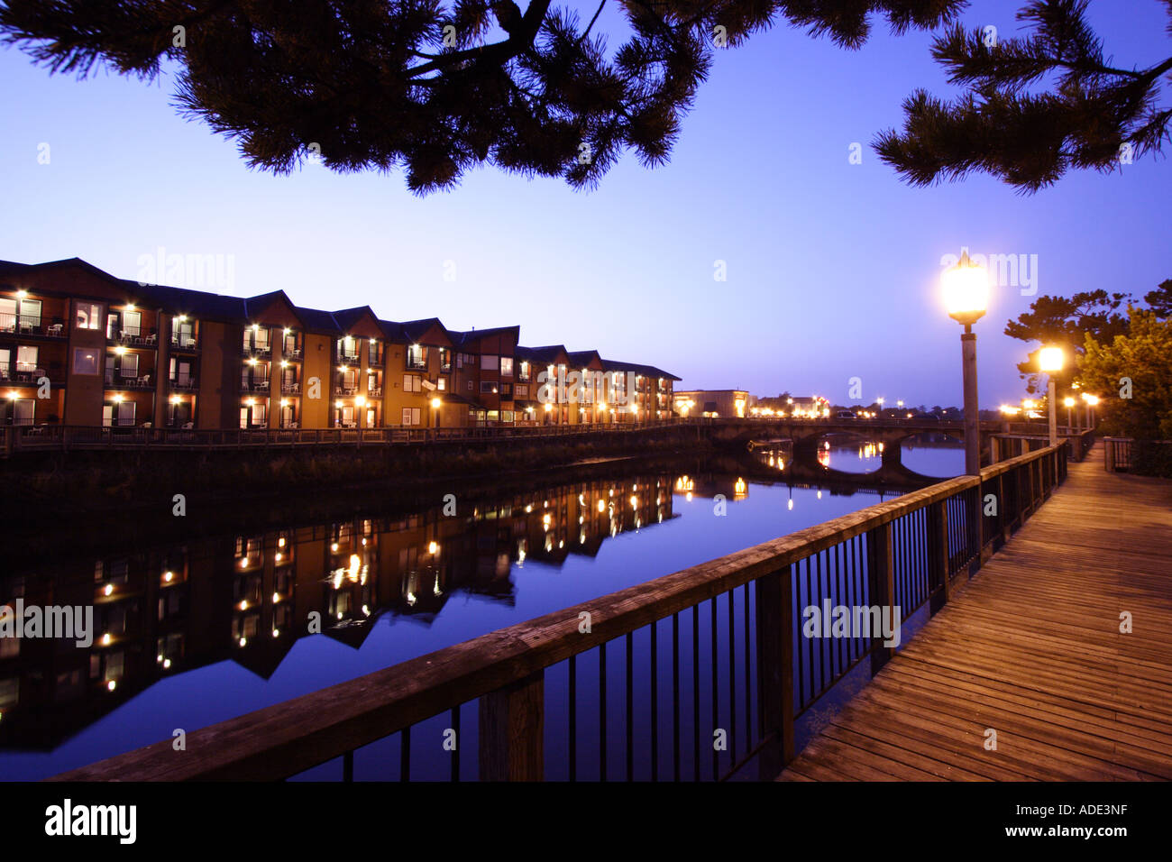 Seaside, Oregon at night Stock Photo - Alamy