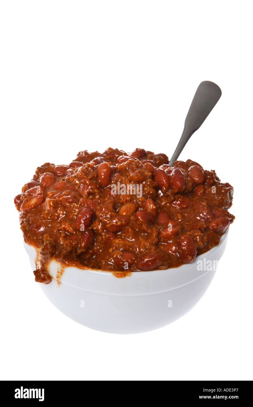 Bowl of Chili Stock Photo - Alamy