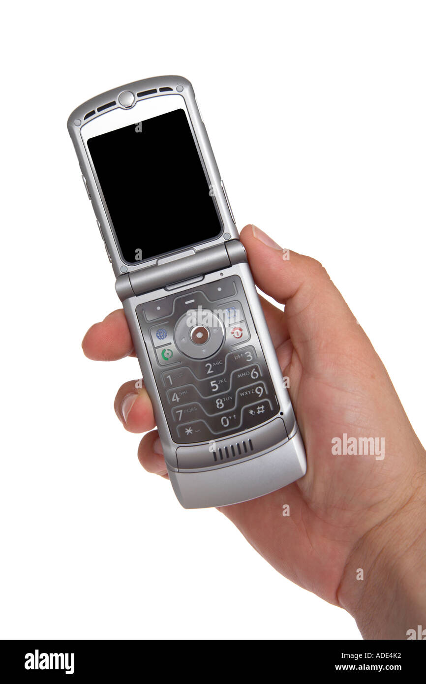 Hand holding flip phone hi-res stock photography and images - Alamy