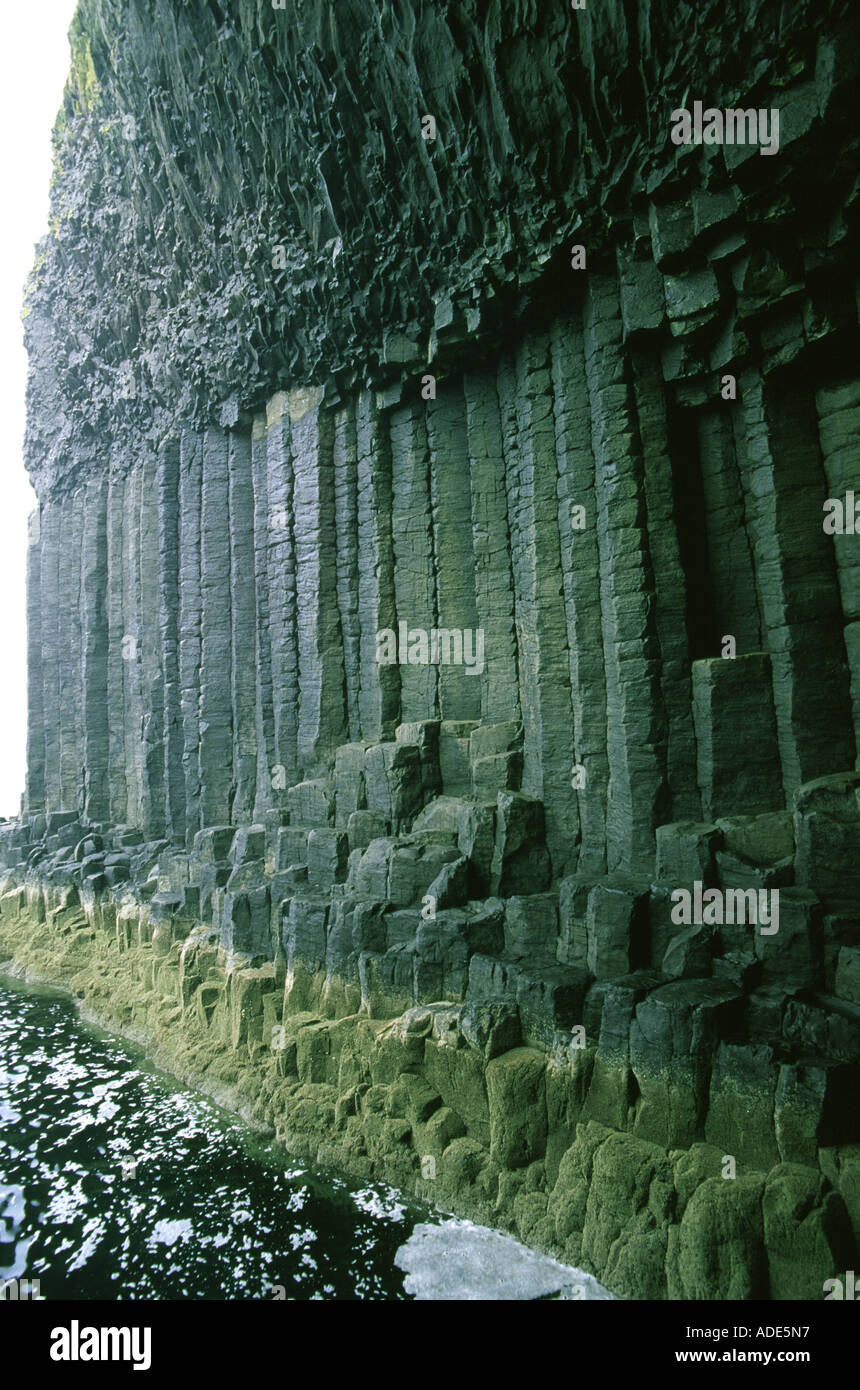 Columnar basalt of Fingals cave Staffa near Mull Inner Hebrides ...