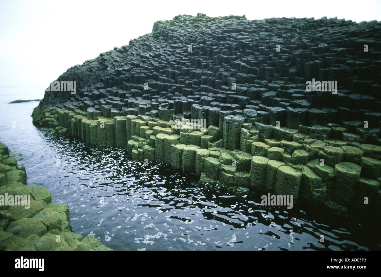 Columnar basalt near entrance to Fingals cave Staffa near Mull Inner ...