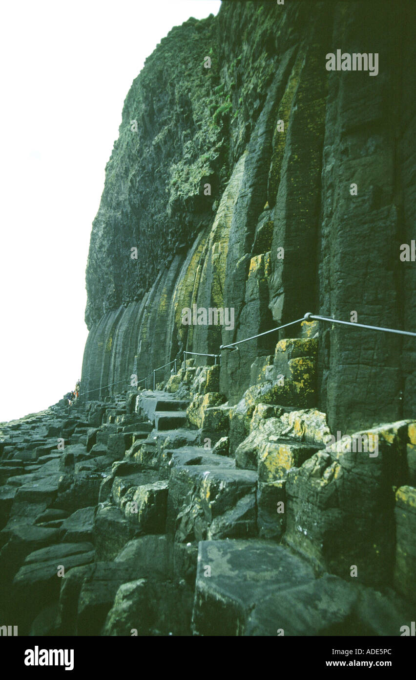 Columnar basalt near entrance to Fingals cave Staffa near Mull Inner ...
