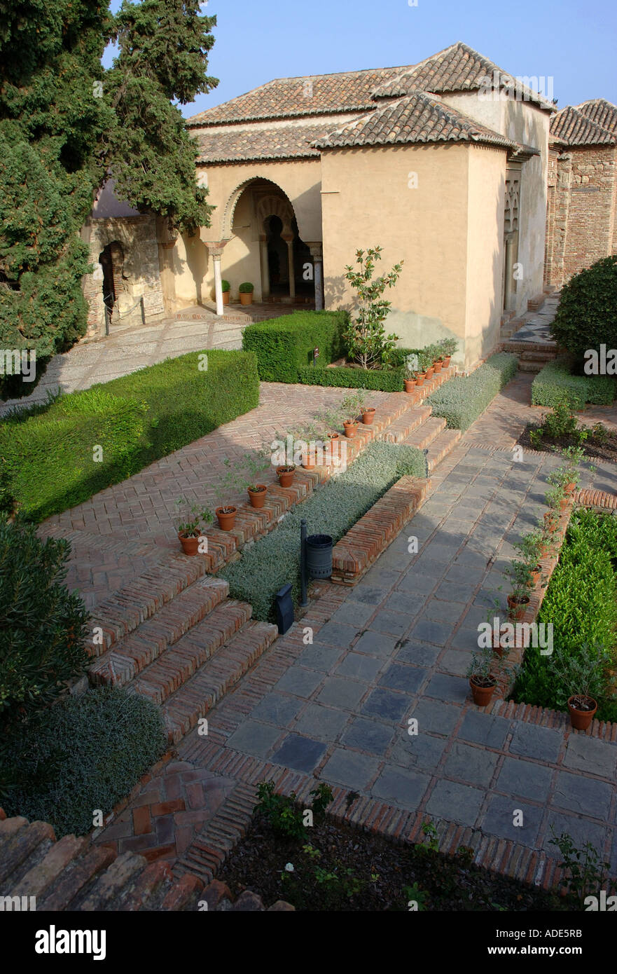 View of Alcazaba Palace Castle Gibralfaro Malaga Costa del Sol Sun ...