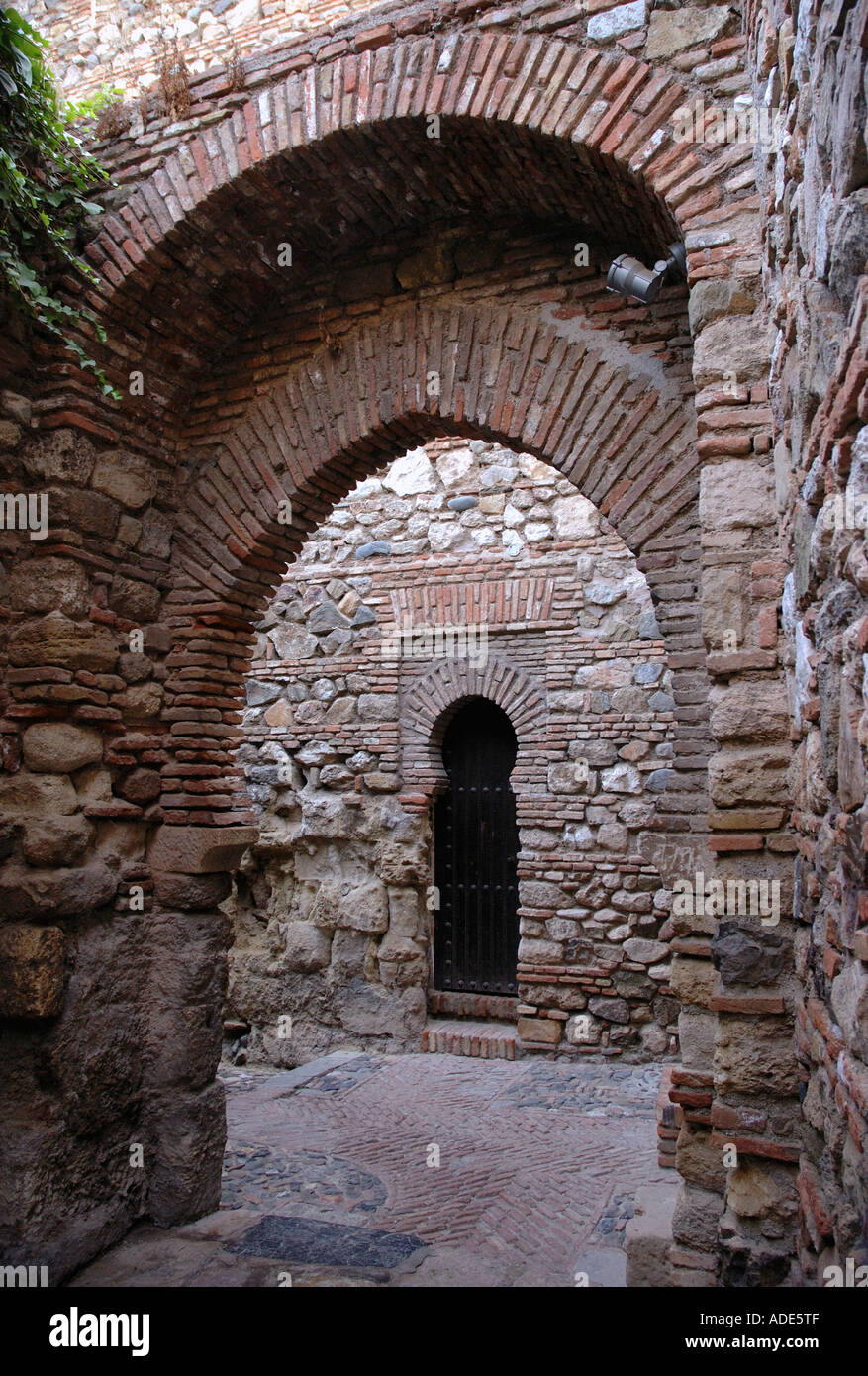 View of Alcazaba Palace Castle Gibralfaro Malaga Costa del Sol Sun ...