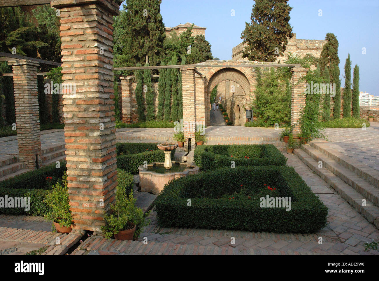 View of Alcazaba Palace Castle Gibralfaro Malaga Costa del Sol Sun ...