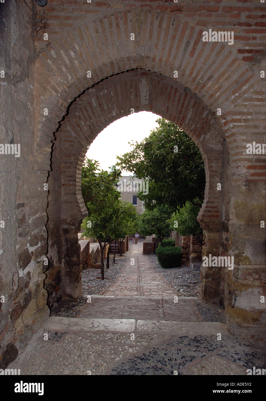 View of Alcazaba Palace Castle Gibralfaro Malaga Costa del Sol Sun ...
