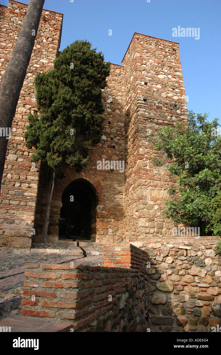 View of Alcazaba Palace Castle Gibralfaro Malaga Costa del Sol Sun ...