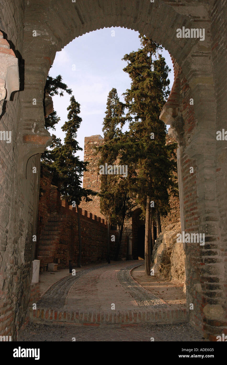 View of Alcazaba Palace Castle Gibralfaro Malaga Costa del Sol Sun ...