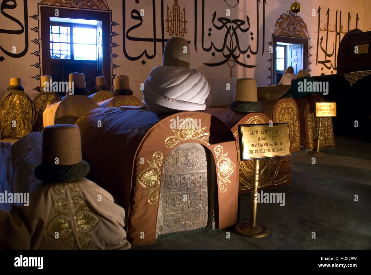 Mausoleum and Museum of Mevlana Rumi in Konya, Turkey Stock Photo - Alamy