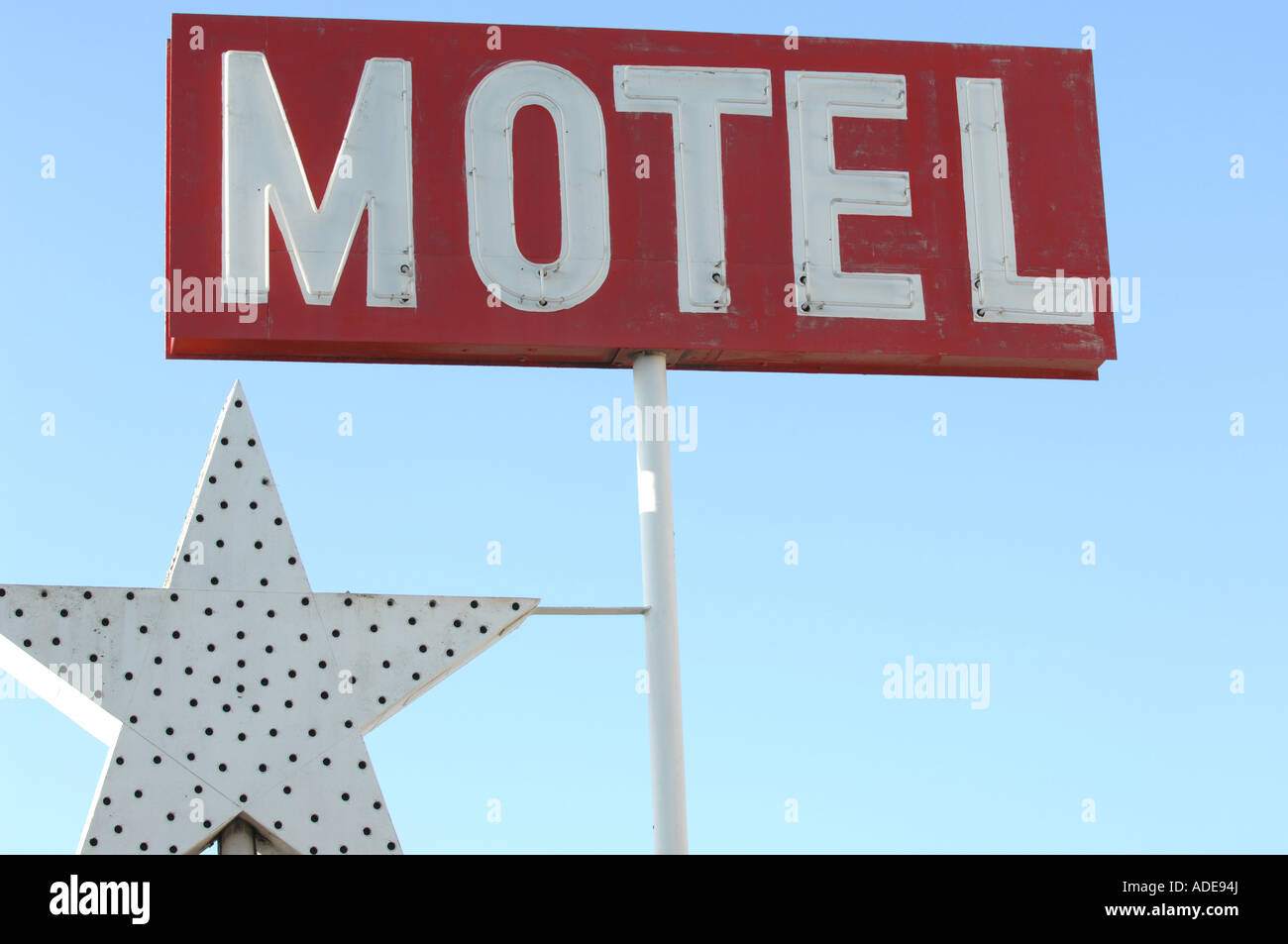 Red hotel sign motel with white letters in Orange County California The ...