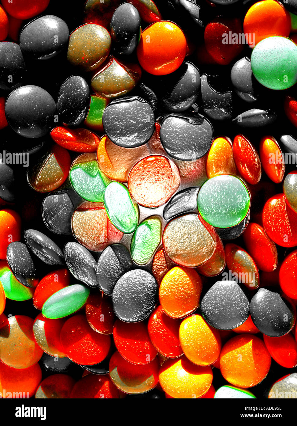 Brightly coloured Smarties sweets Stock Photo - Alamy