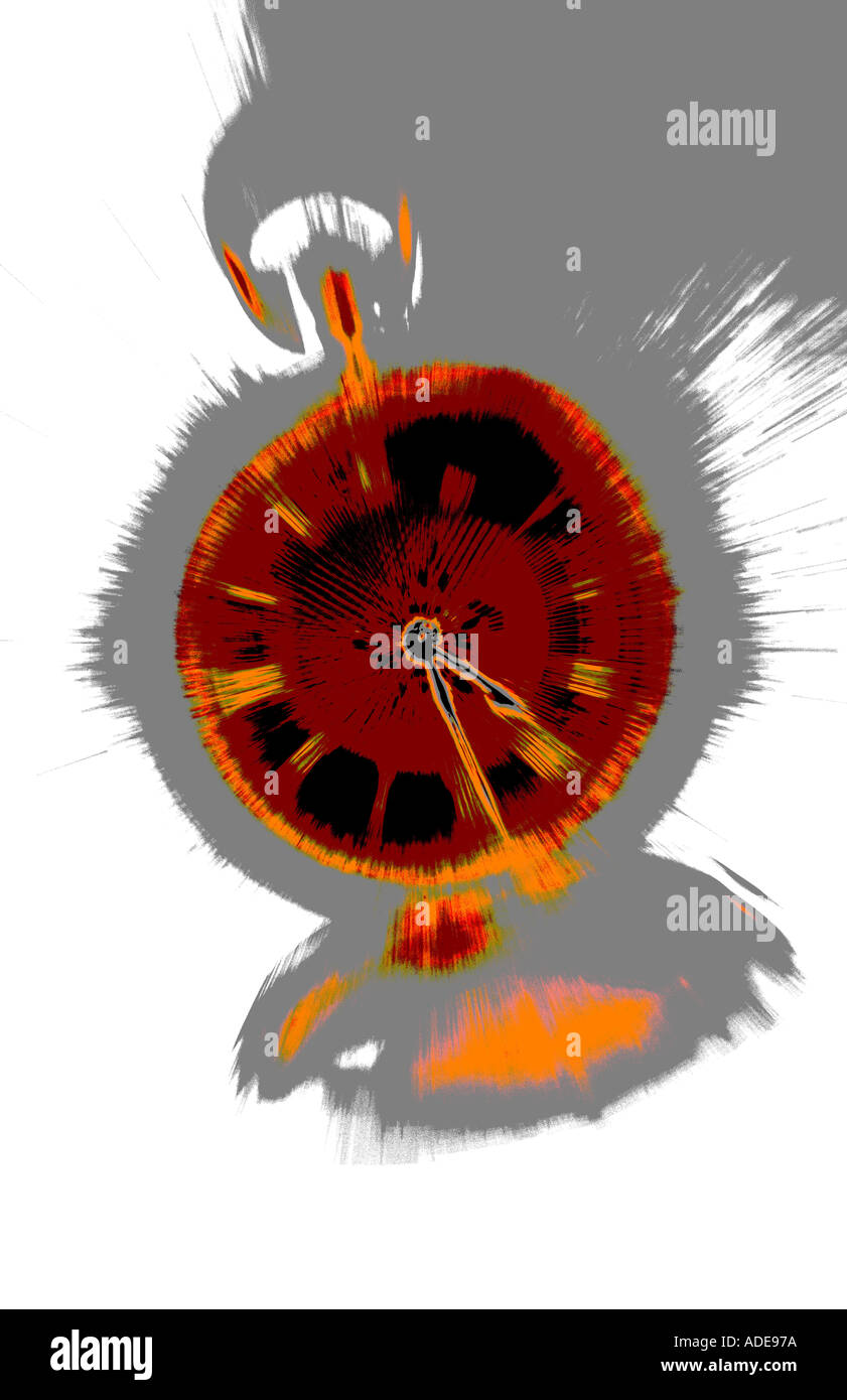Exploding Pocket Watch Drawing