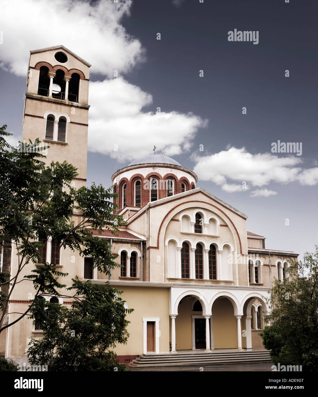 Catholic church Holy Bishopric Church of Panagia Katholiki Stock Photo ...