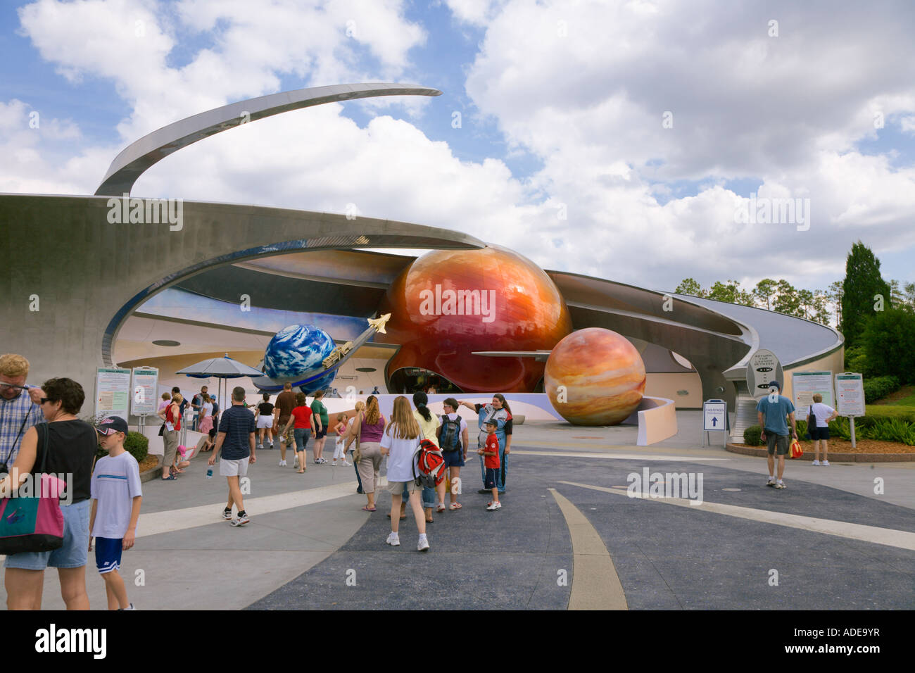 Park guests at Mission Space attraction in Epcot Center at Walt Disney ...