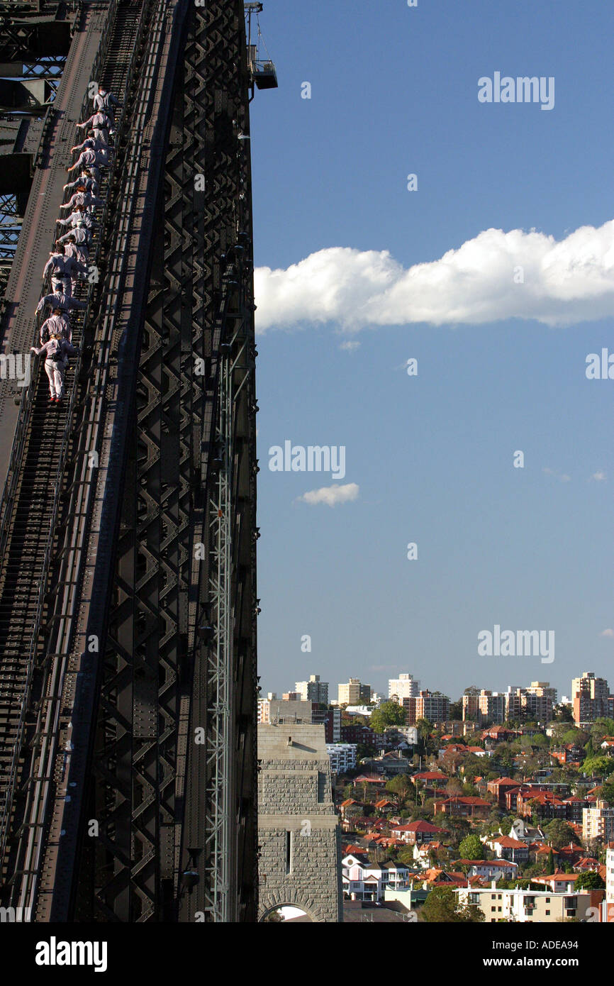 Bridge Climbers on Sydney Harbour Bridge Sydney Australia Stock Photo ...