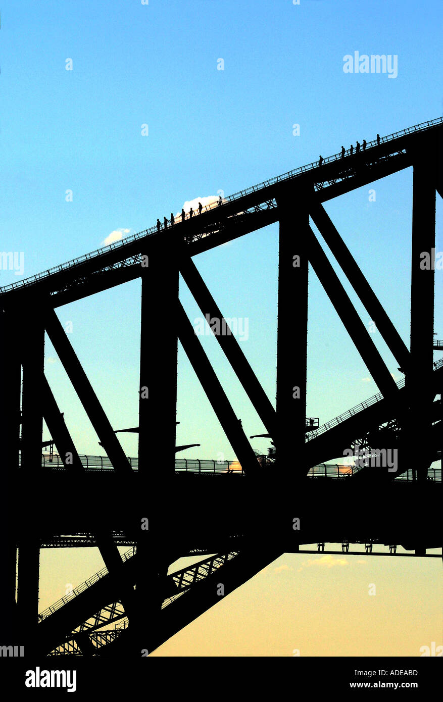 Bridge Climbers on Sydney Harbour Bridge Sydney Australia Stock Photo ...