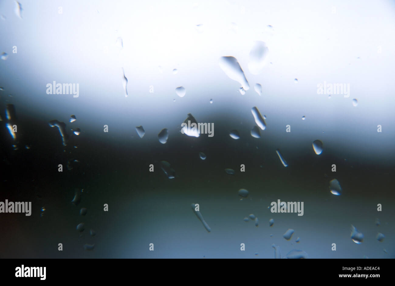 Rain On Window Oxford Uk Stock Photo - Alamy
