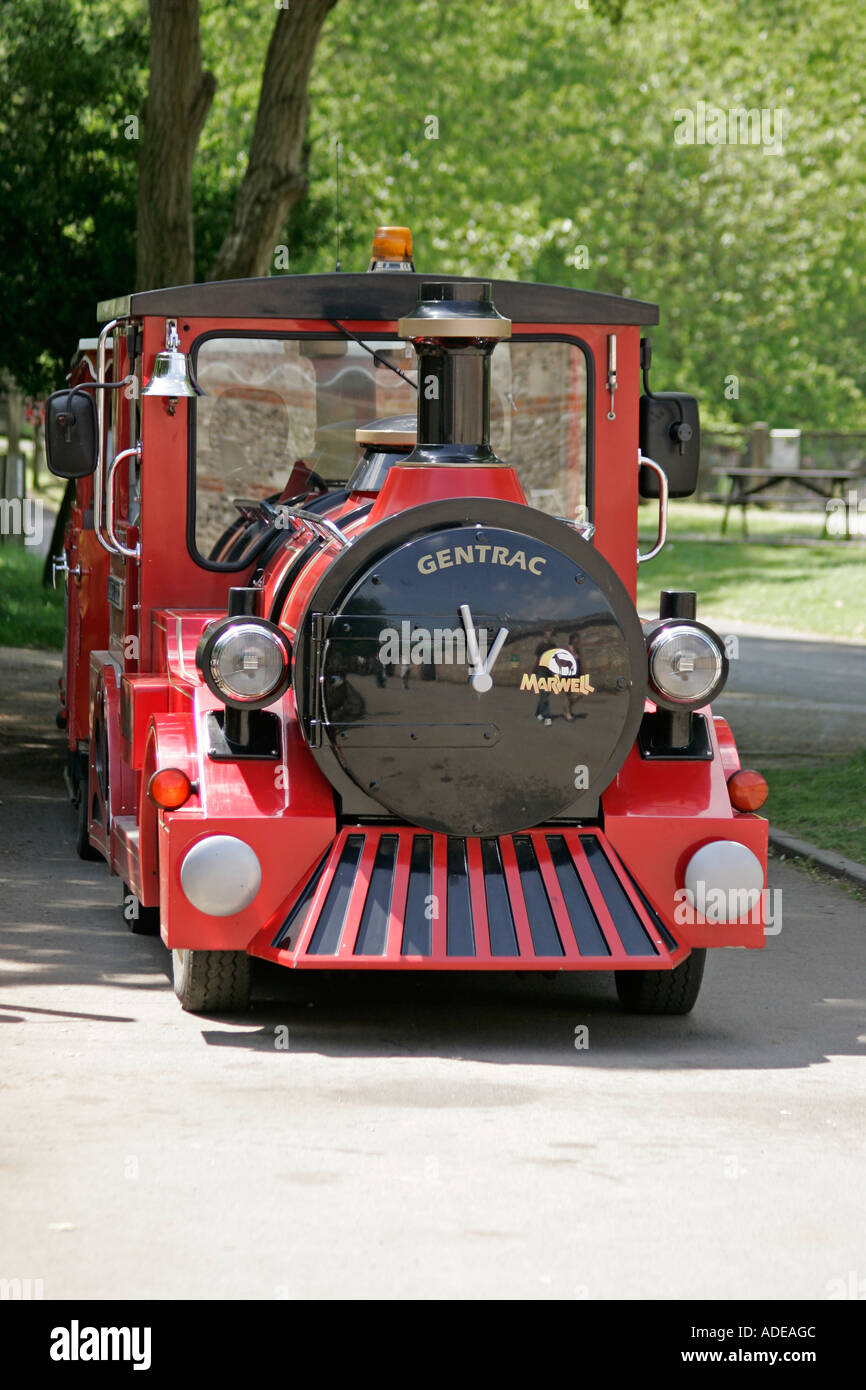 Red Road train at Marwell Zoo, Hampshire, England Stock Photo - Alamy