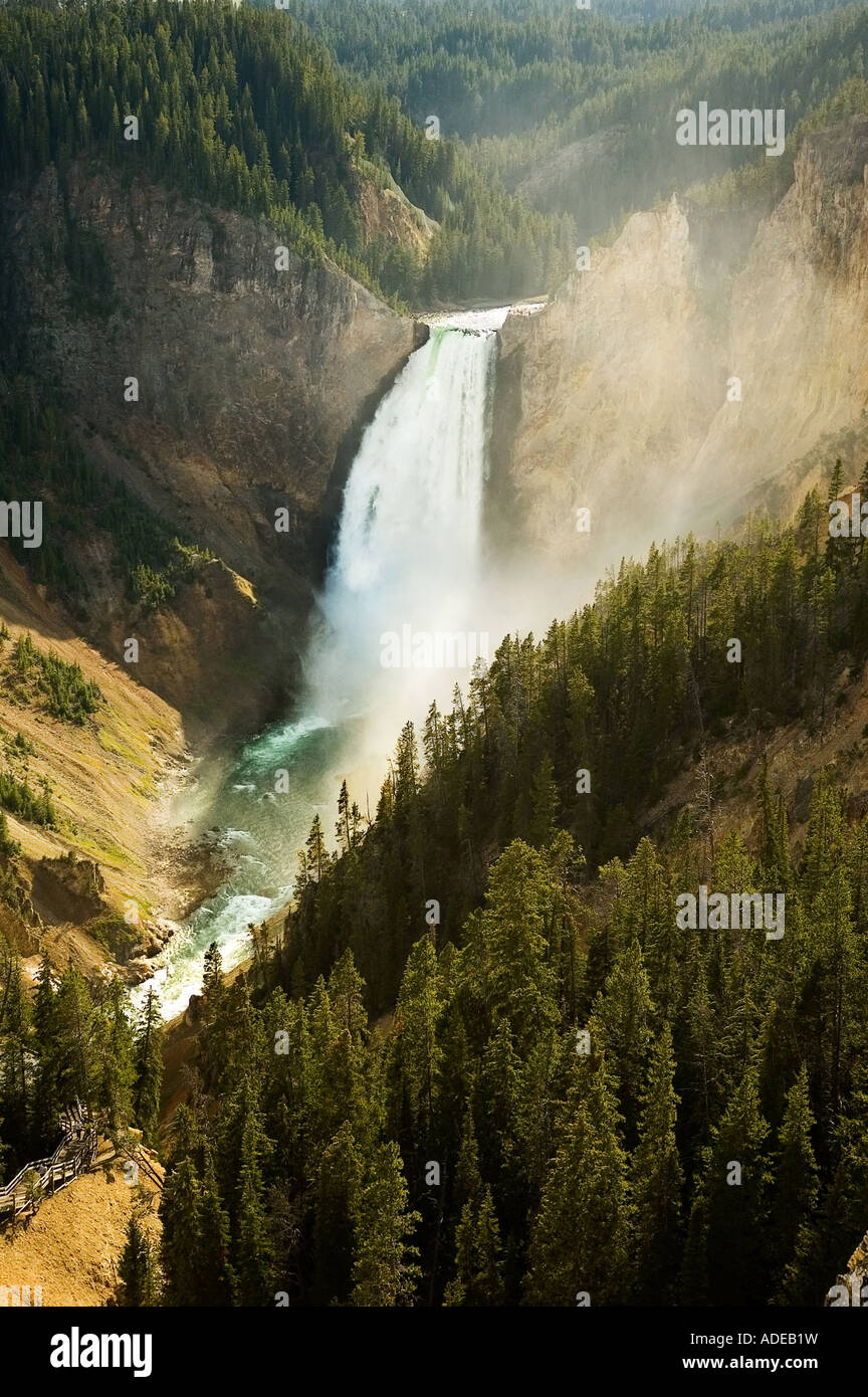 Yellowstone lower fall Stock Photo - Alamy