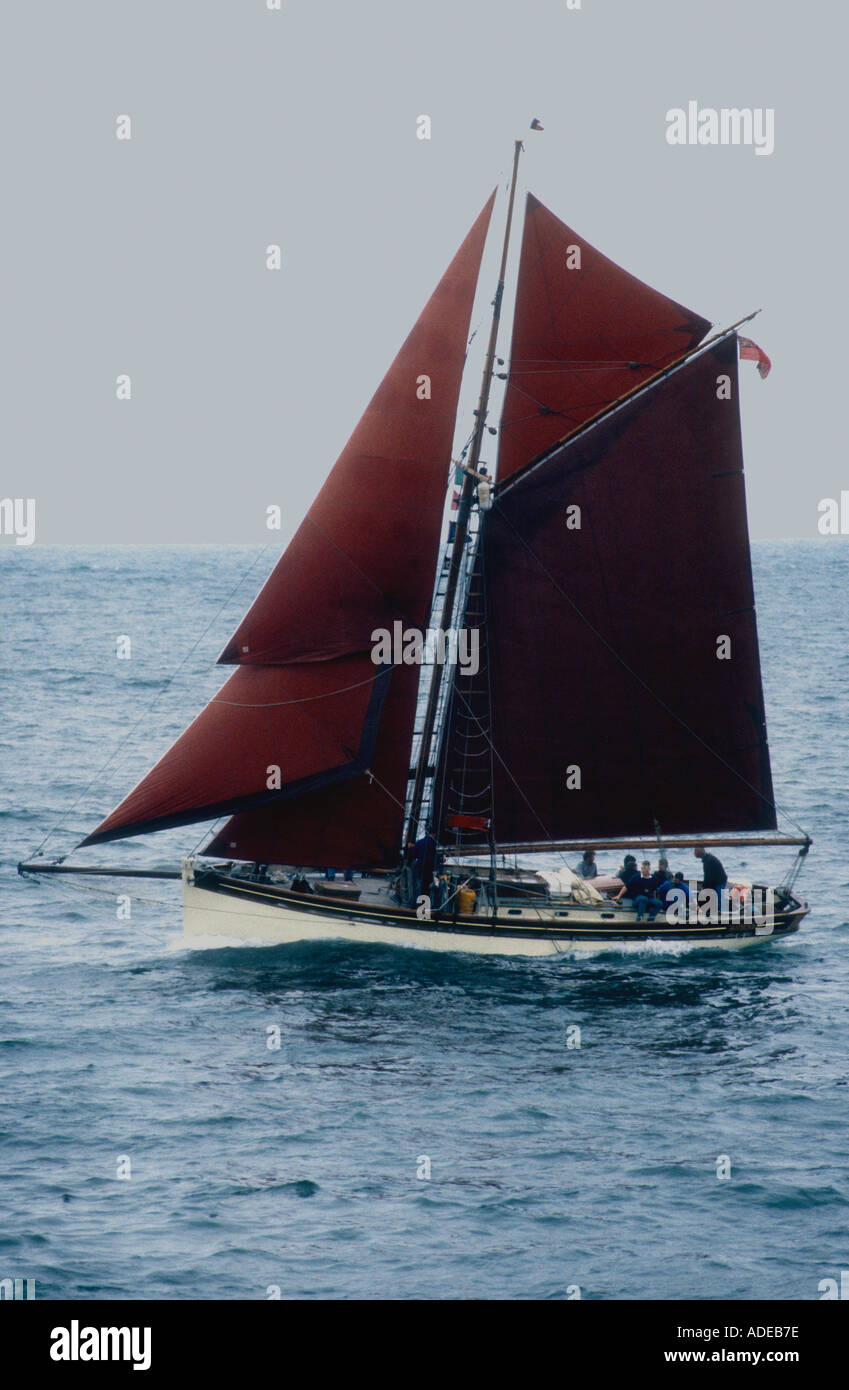 The 1875 Bristol Pilot Cutter Madcap sailing off Howth Dublin Ireland Stock Photo - Alamy