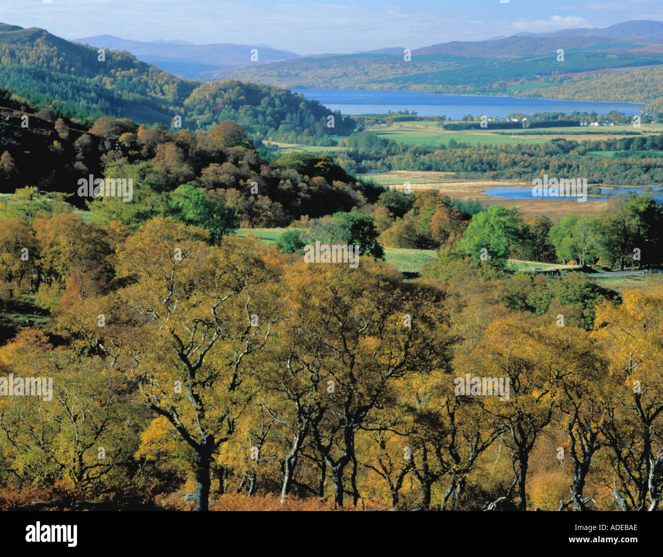 Kinloch Rannoch seen from the Braes of Foss, above Tummel Bridge ...