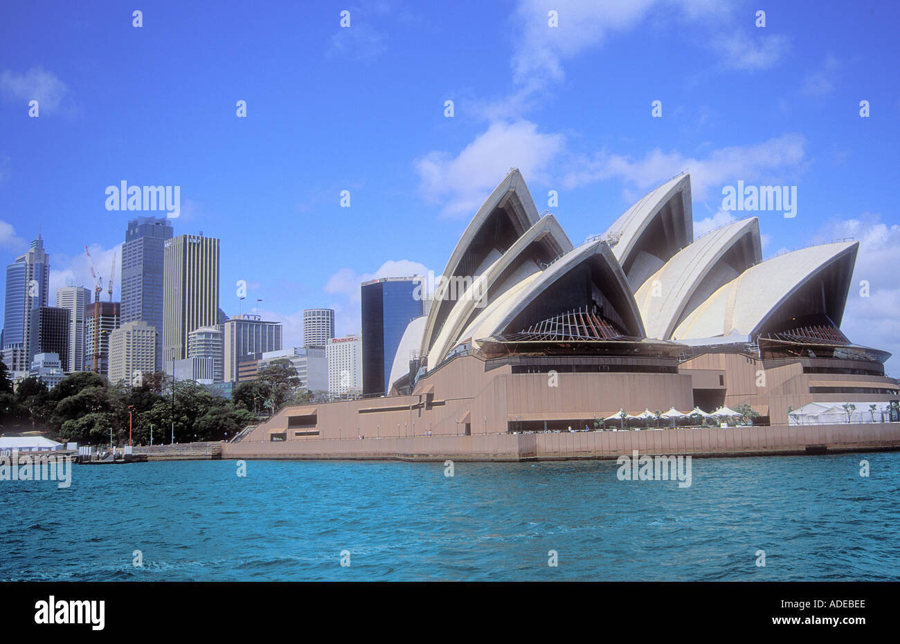 Sydney and the Opera House seen across the Harbour Sydney NSW Australia ...