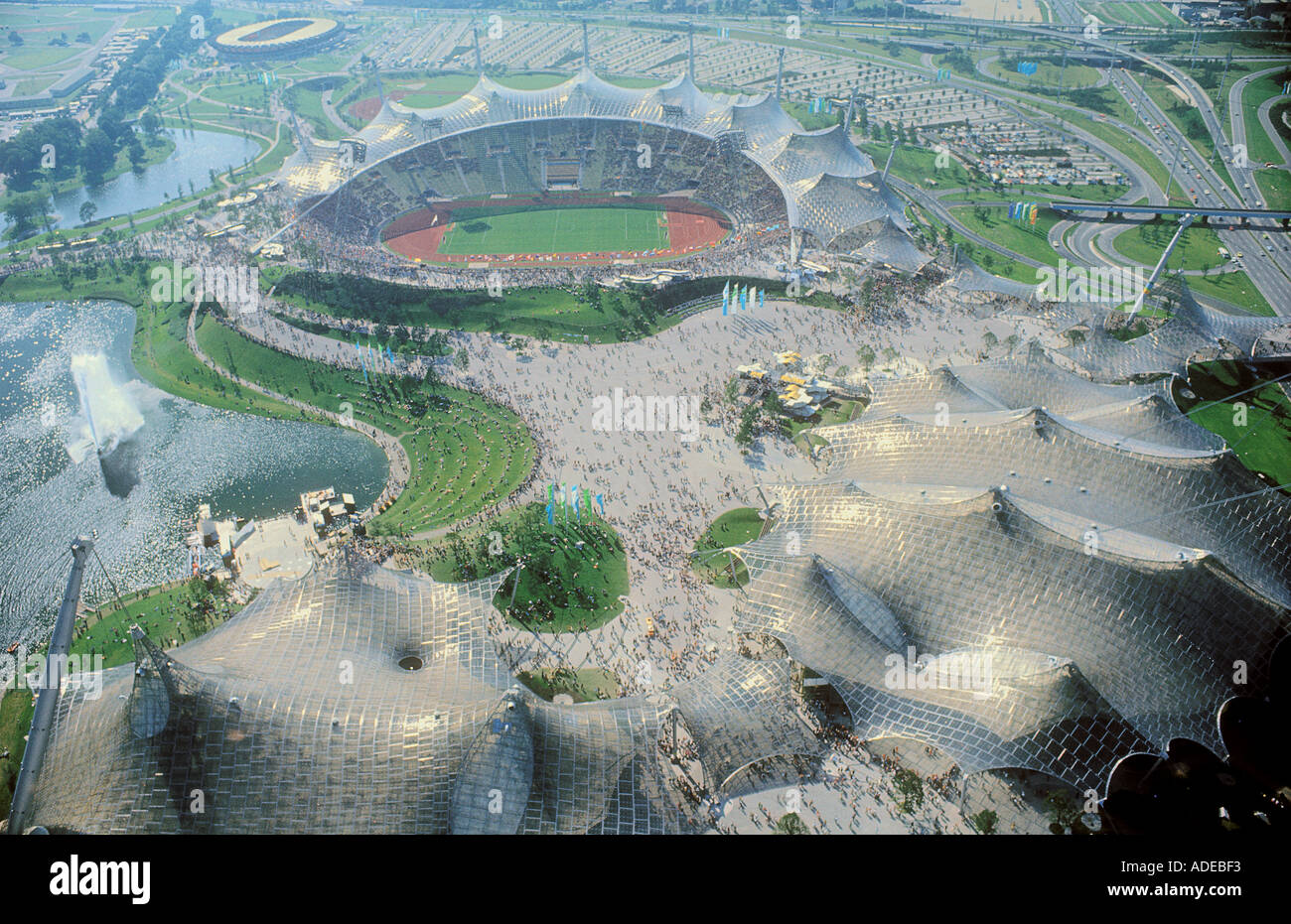 The Olympic Park taken during the 1972 Olympic Games at Munich in ...