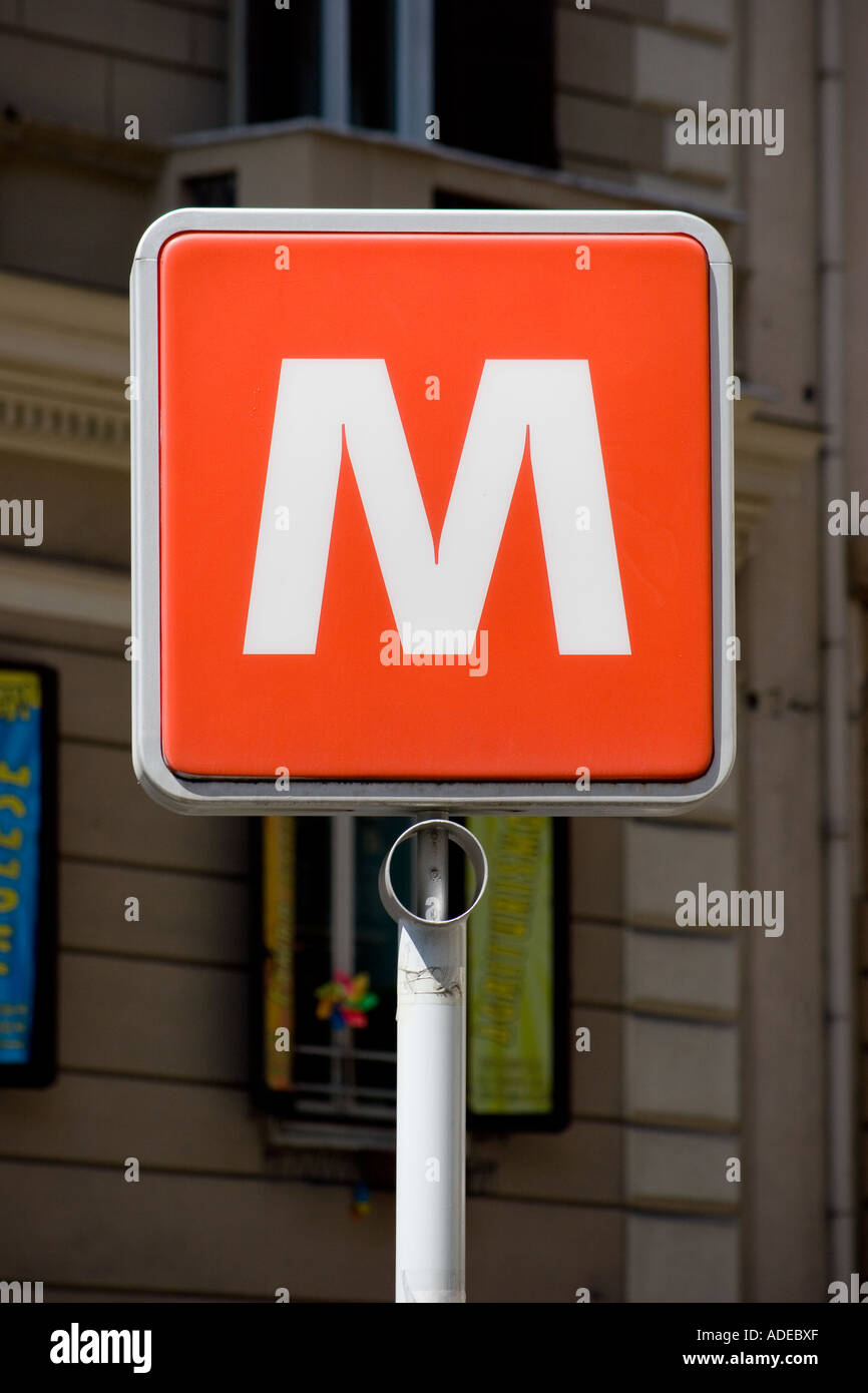 Metro Sign Naples Italy Stock Photo - Alamy