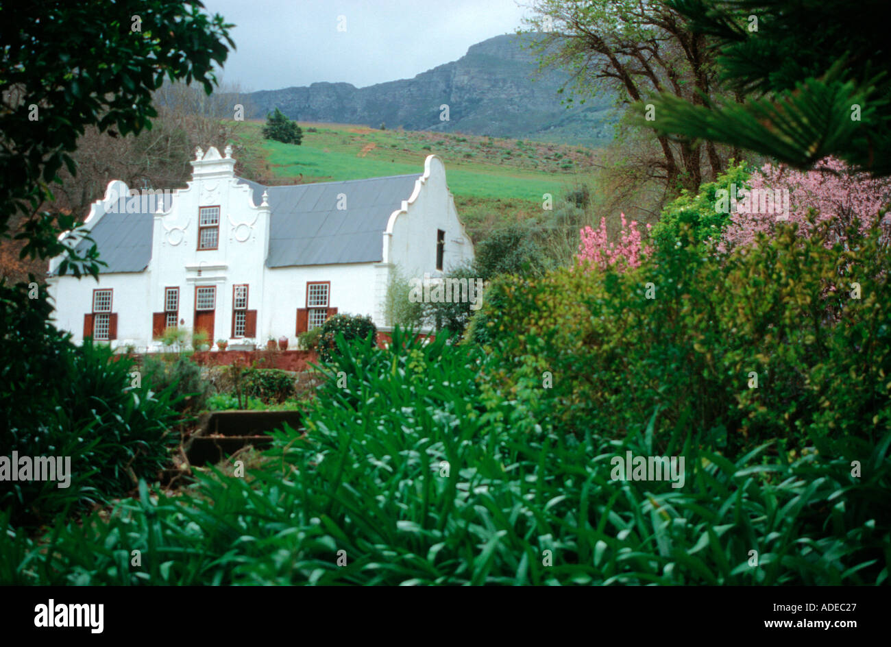 Traditional Cape Dutch House at Jonkershoek Cape South Africa Stock ...