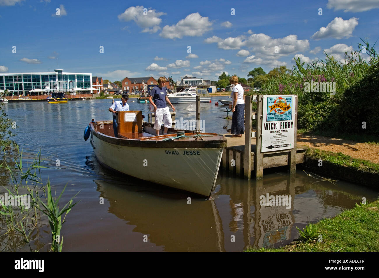 Wick Ferry crossing River Stour, Christchurch, Dorset, UK Stock Photo ...