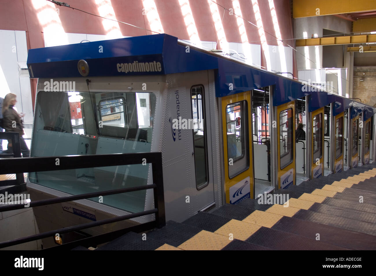 Funicular to Vomero Naples Italy Stock Photo - Alamy