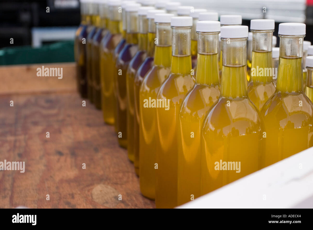 Bottles of oil Stock Photo - Alamy
