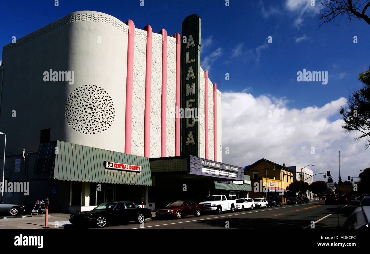 Old cinema building, Alameda, California Stock Photo - Alamy