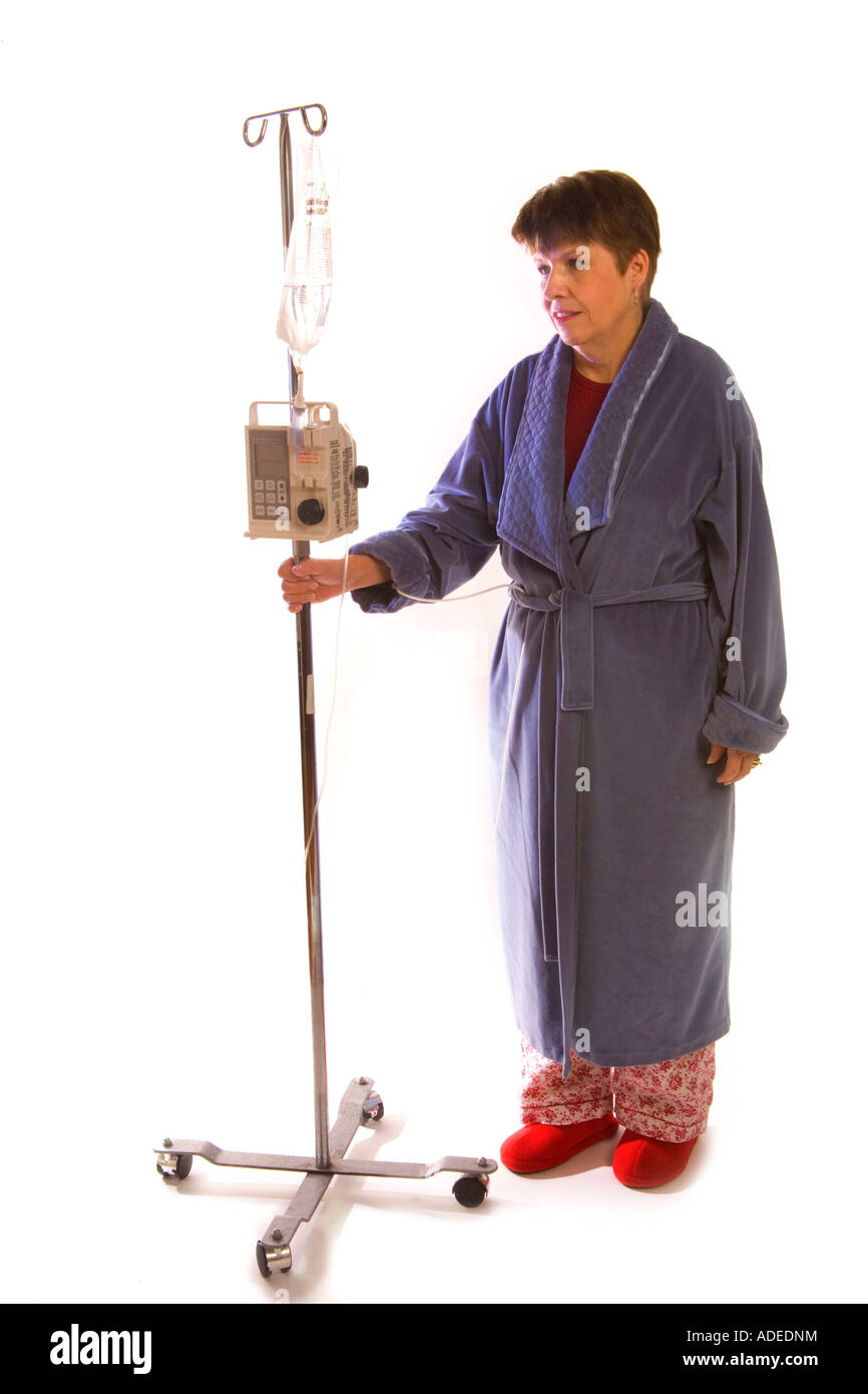 Patient with IV Stock Photo - Alamy