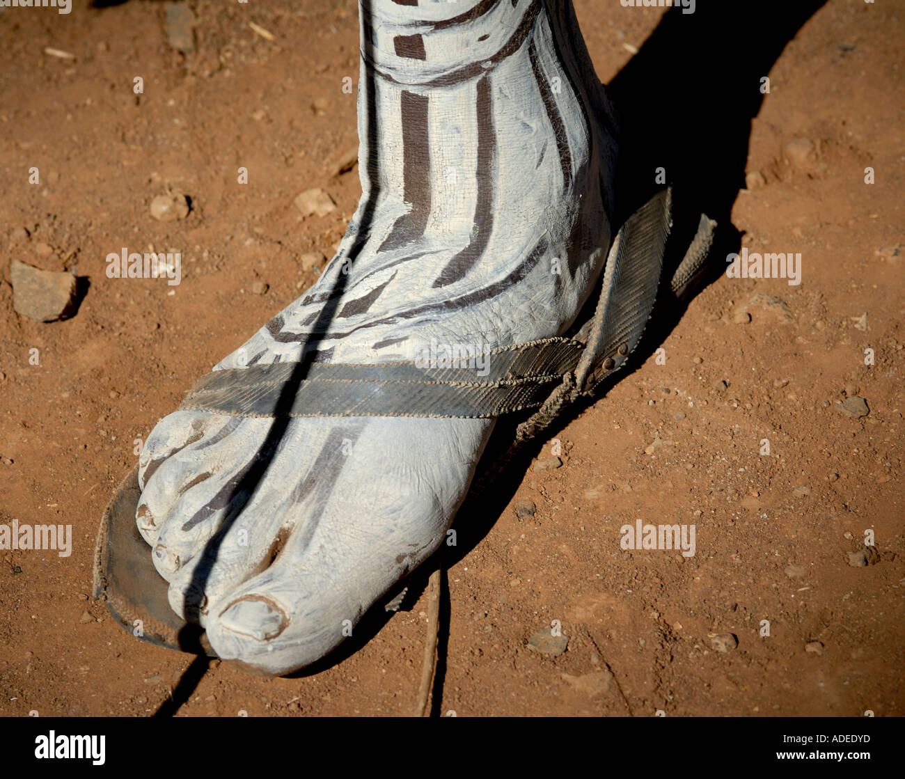 Painted foot of Kikuyu warrior Kenya Stock Photo - Alamy