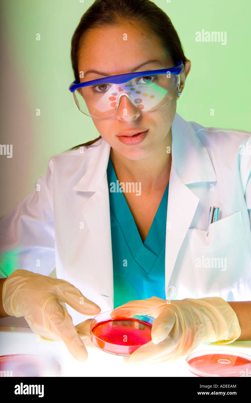 Genetically modified food scientist doing research Stock Photo - Alamy