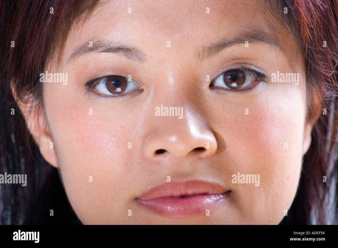 Woman expressionless face hi-res stock photography and images - Alamy