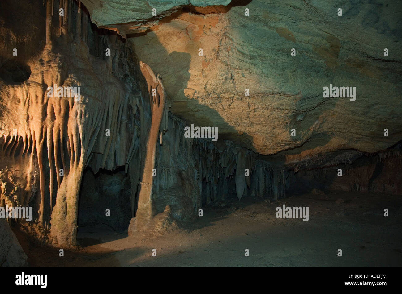 USA Nevada Great Basin National Park Lehman Cave limestone formations ...