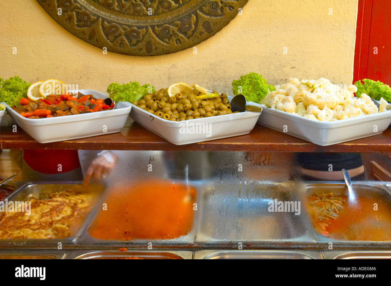 Turkish buffet in Copenhagen Denmark EU Stock Photo - Alamy