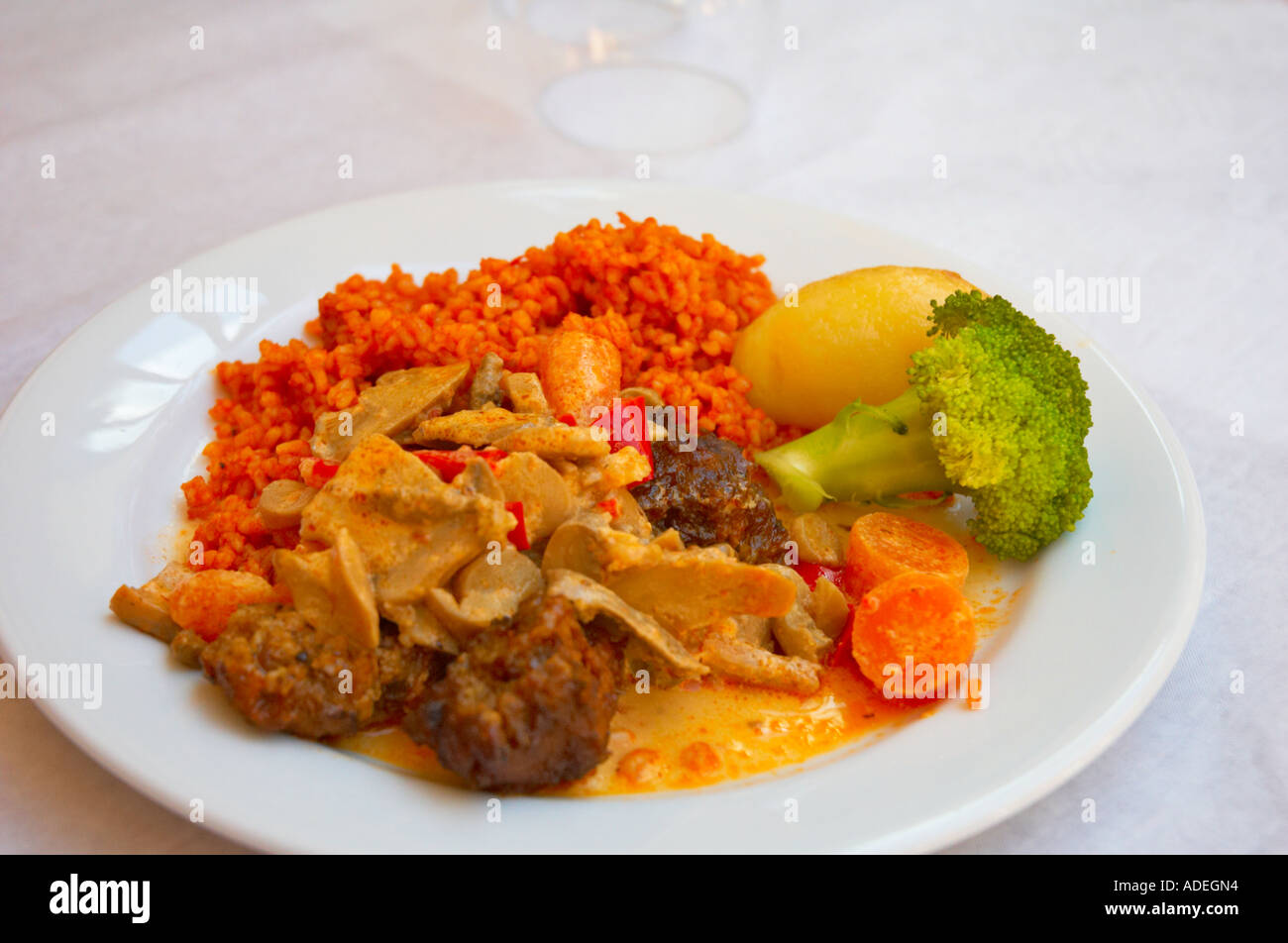 plate Turkish restaurant in Denmark Copenhagen EU Stock Photo - Alamy