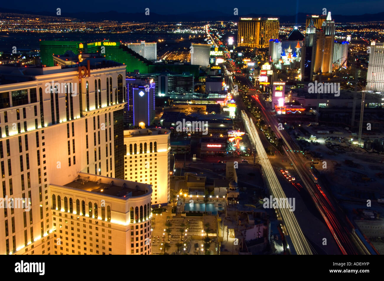Nighttime panorama strip las vegas hi-res stock photography and images ...