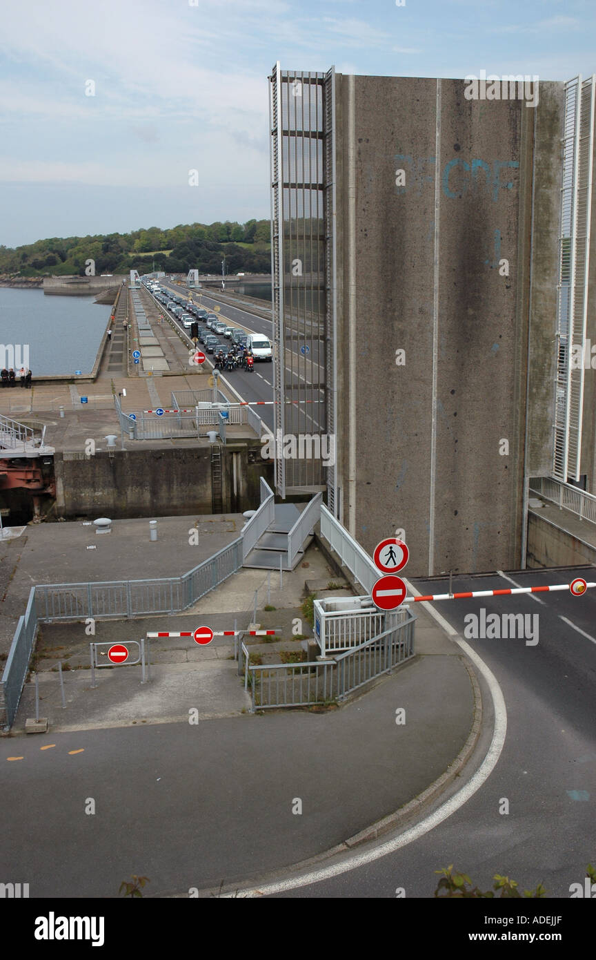Tidale power station on Rance river near Saint-Malo Brittany France ...