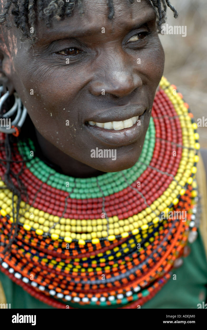 Turkana woman wearing traditional turkana hi-res stock photography and ...