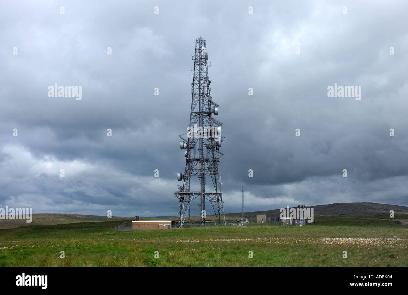 mobile mast on the moors Stock Photo - Alamy