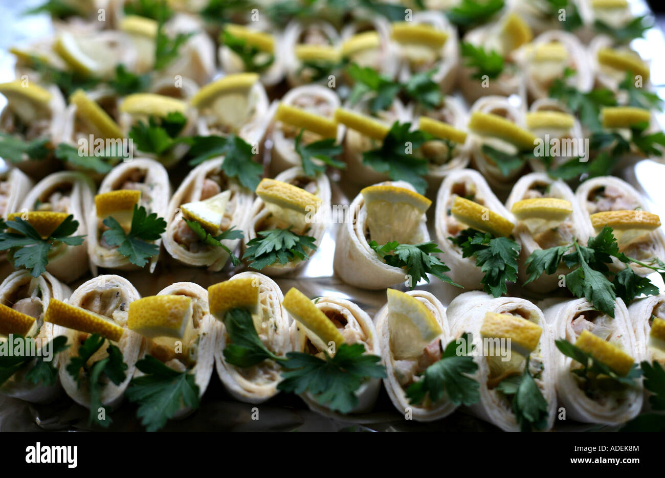 Canapes in London restaurant Stock Photo - Alamy