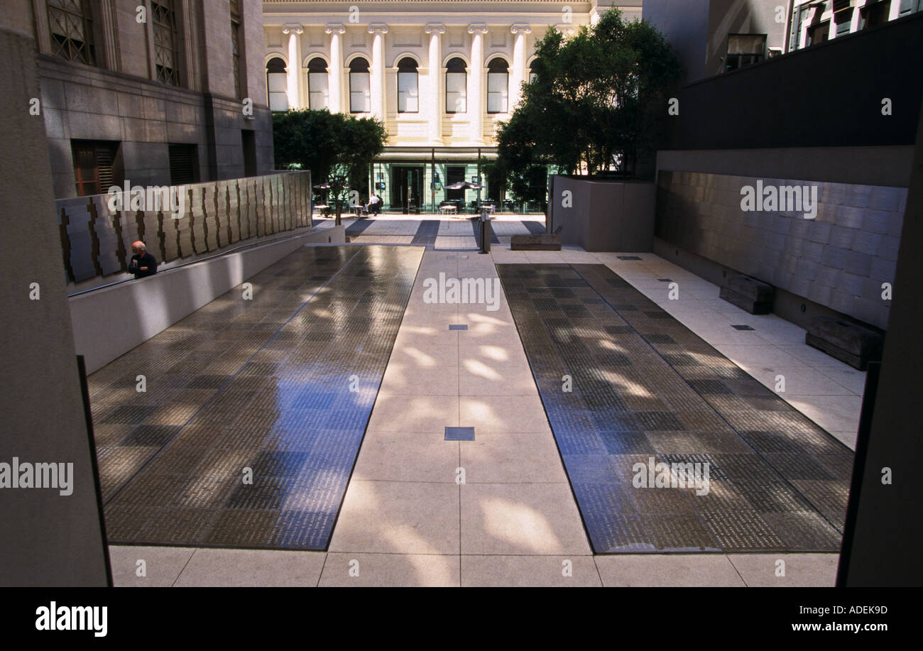 Stone memorial, Immigration Museum, Melbourne Stock Photo - Alamy