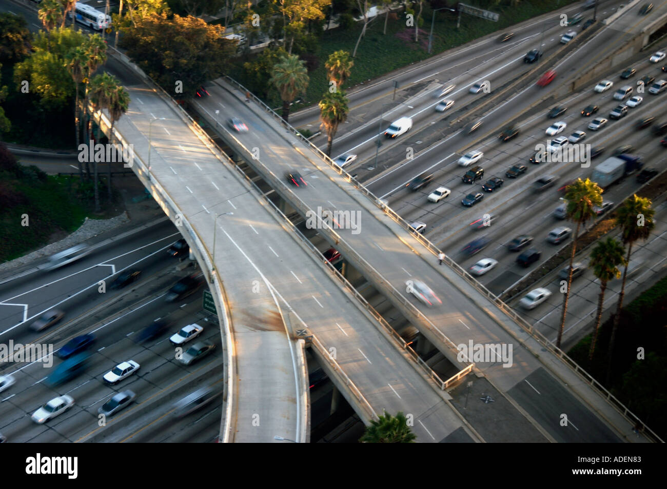 downtown freeways Los Angeles California Stock Photo - Alamy