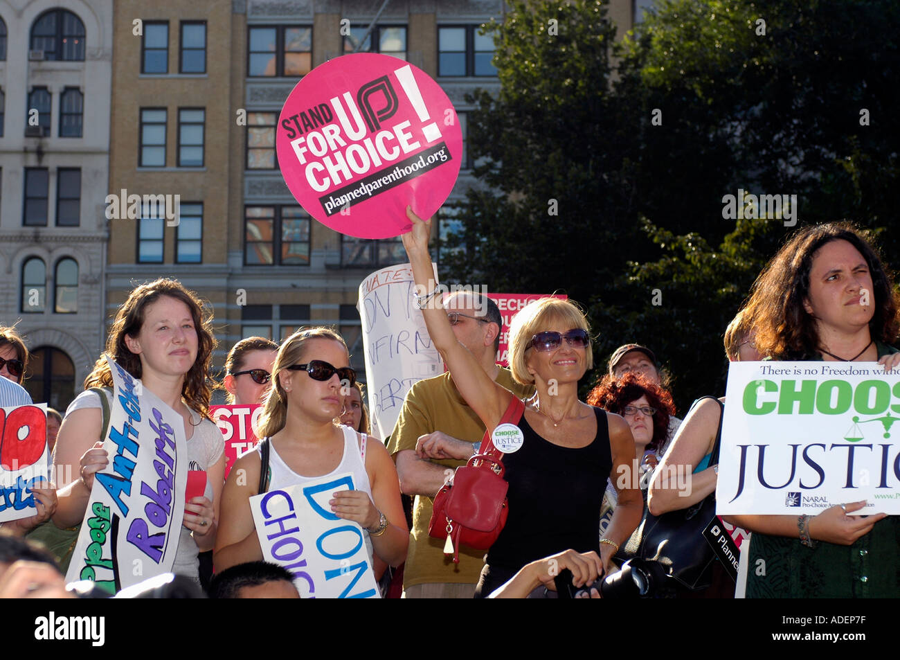 Pro choice activists gather in Union Square Park in New York to protest ...