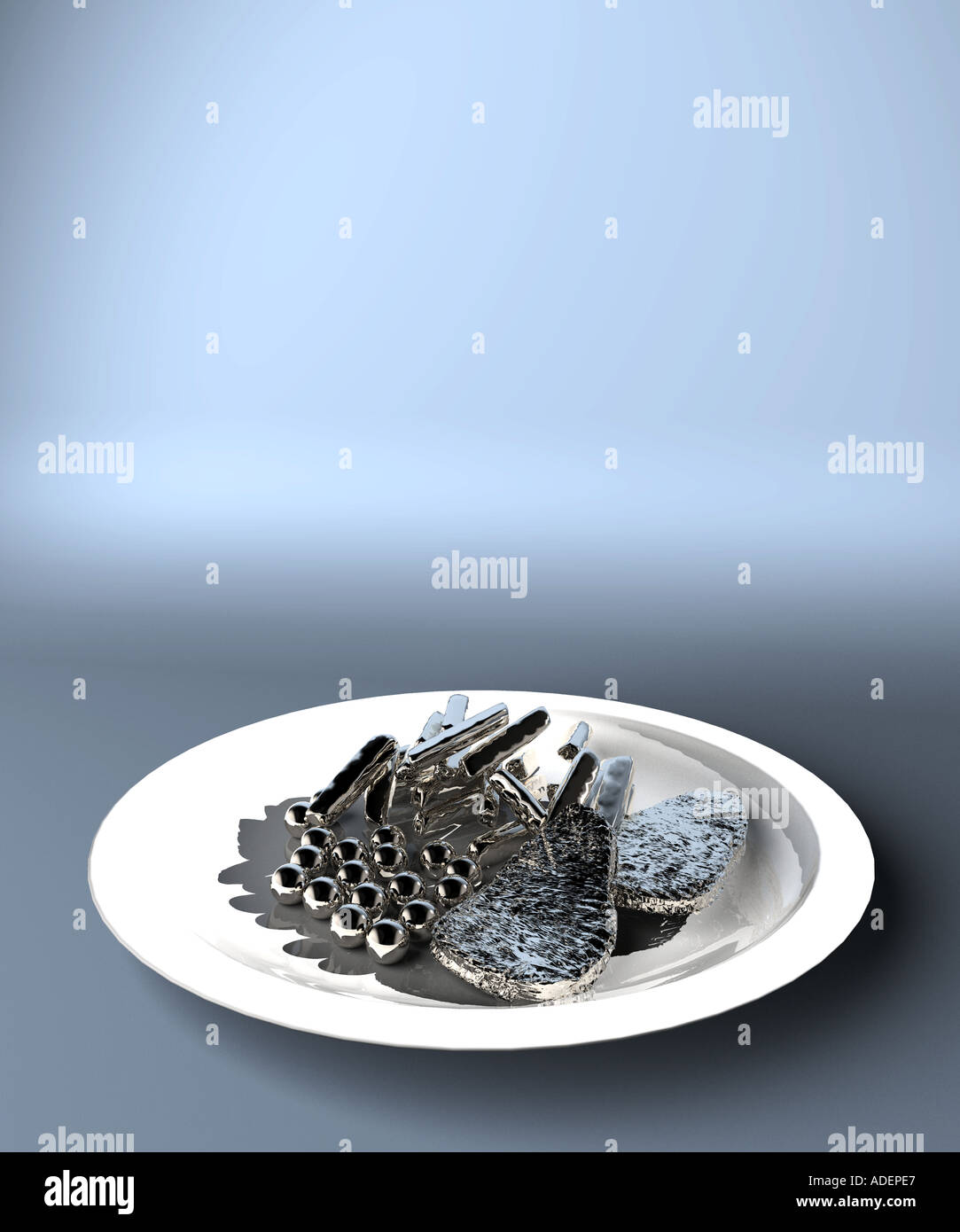 metal food conceptual image of food production genetic engineering ...