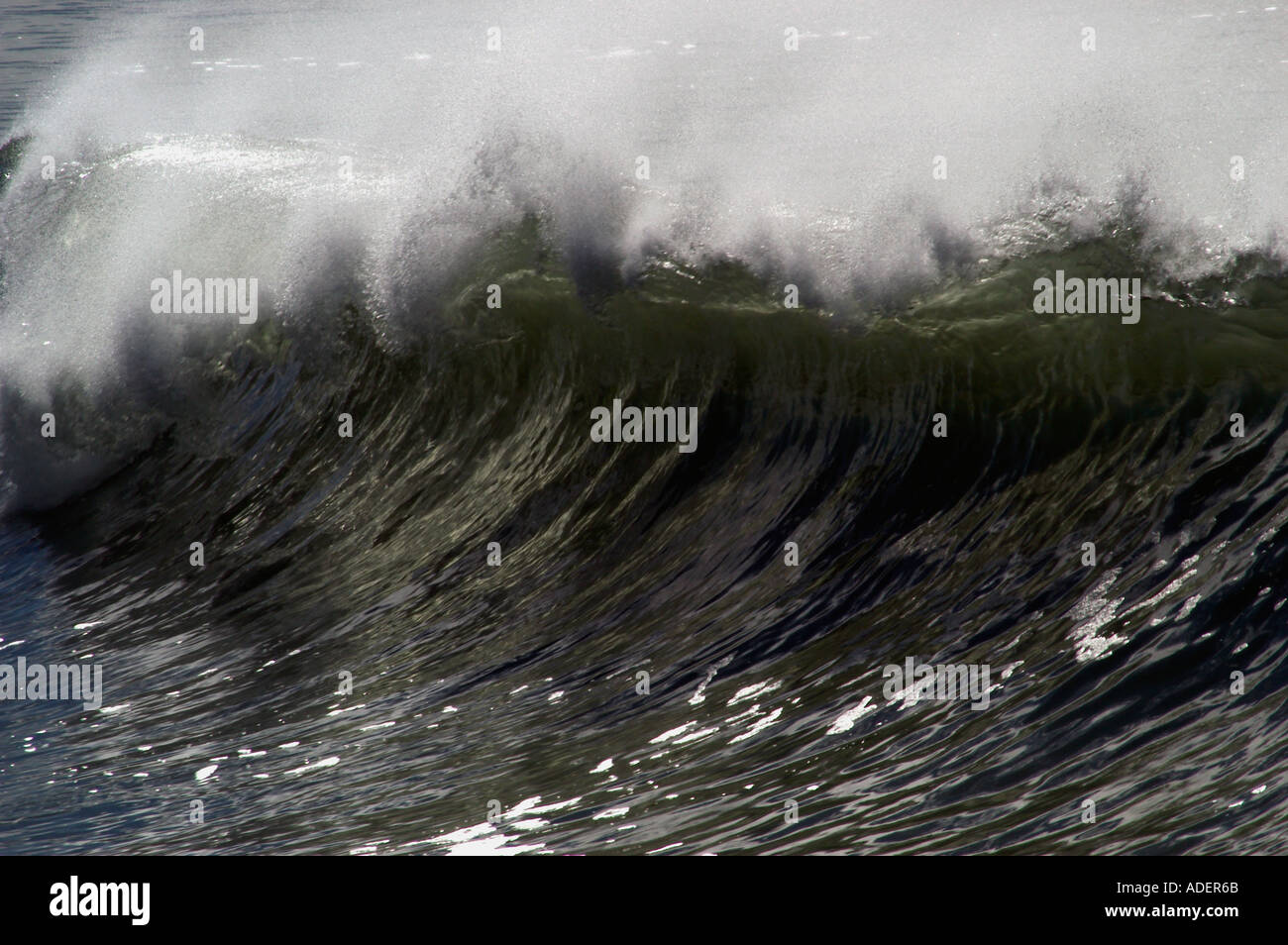 powerful breaking wave Stock Photo - Alamy
